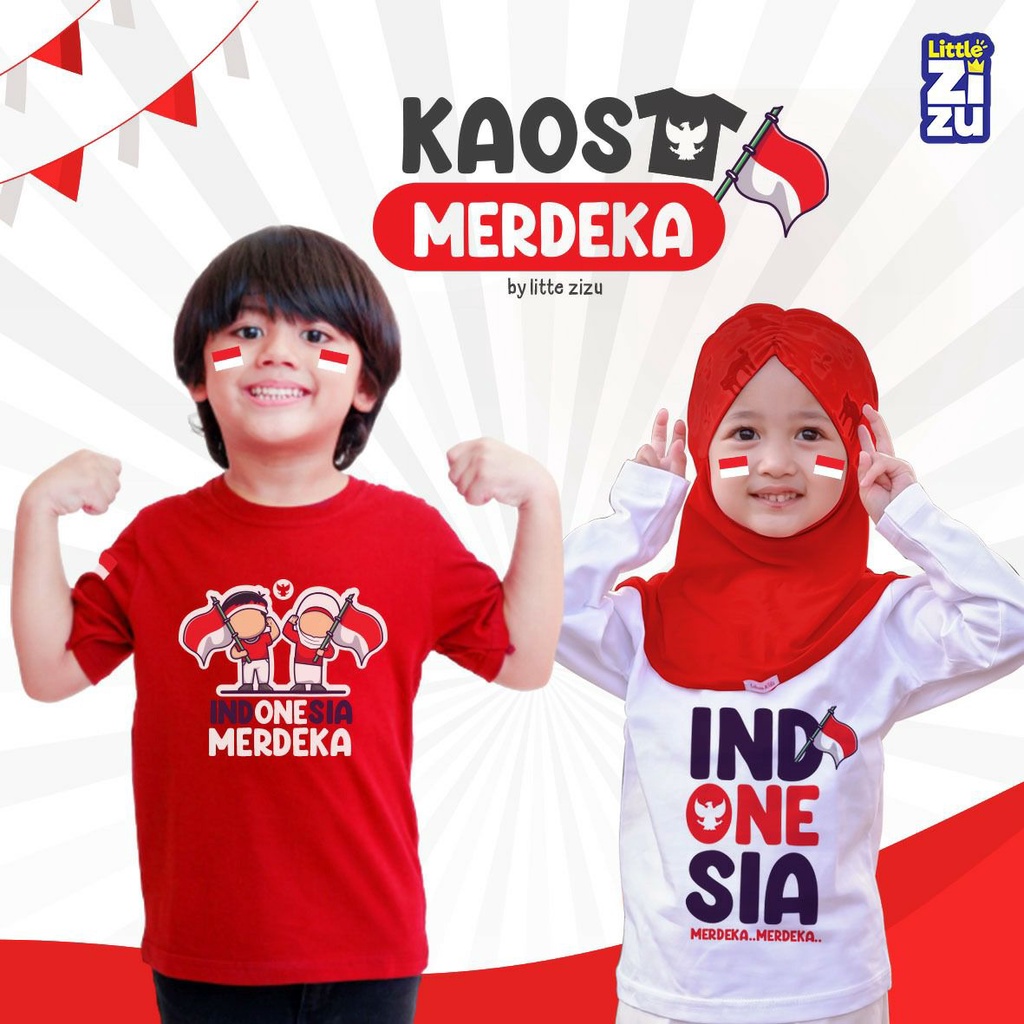 Jual KAOS MERDEKA KIDS | Shopee Indonesia