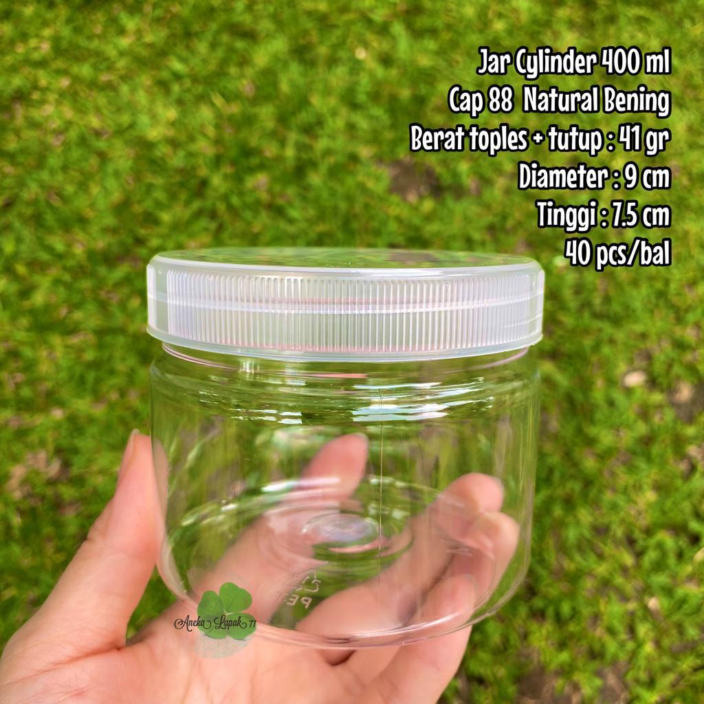 Jual Toples Jar 400 ml PREMIUM Cling Alumunium toples TEBAL plastik kue ...