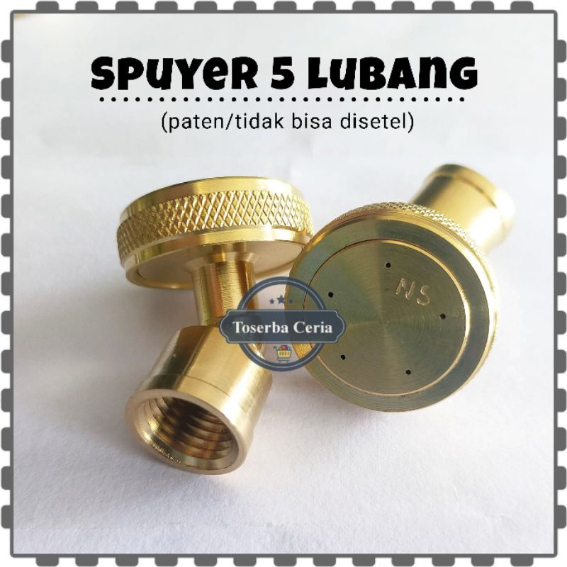 Jual Spare part Sprayer Spuyer Nozzle 5 lubang NS kuningan paten ...