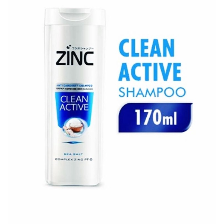 Jual ZINC Shampoo Anti Dandruff Clean Active 170 ml | Shopee Indonesia