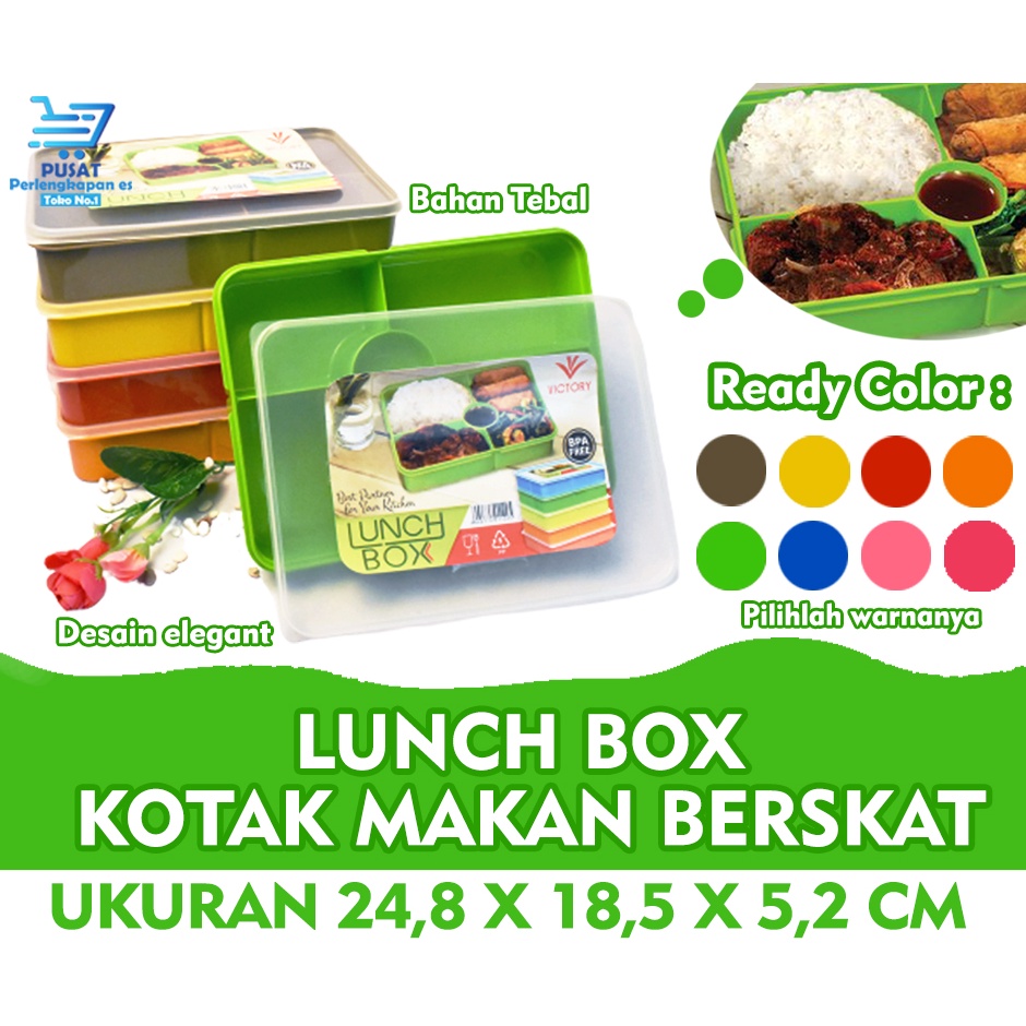 Jual Kotak Nasi Box Bento Bekal Makanan Catering Lunch Box Set Anak ...