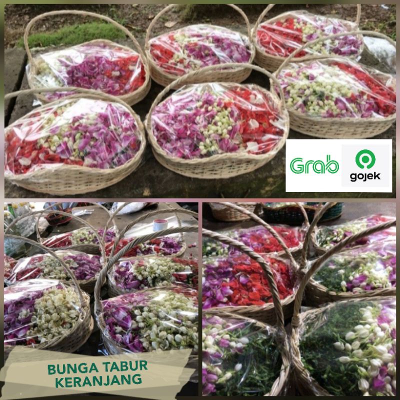 Jual bunga tabur keranjang makam FREE air mawar 1 botol | Shopee Indonesia