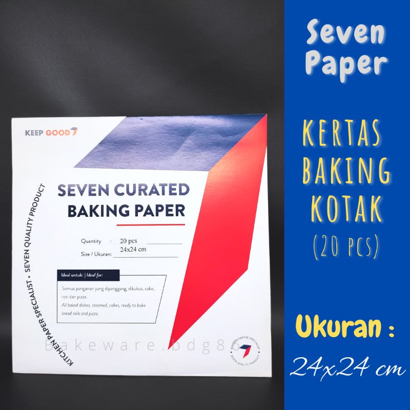 Jual SEVEN BAKING PAPER 24X24 CM KOTAK 20 LBR | Shopee Indonesia