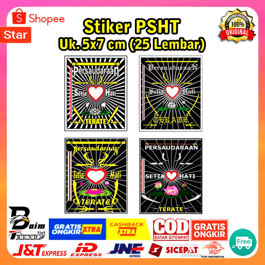 Jual Aksesoris Pencak Silat PSHT Stiker Lambang Bet Persaudaraan Setia Hati Terate 1922 Pendekar ...