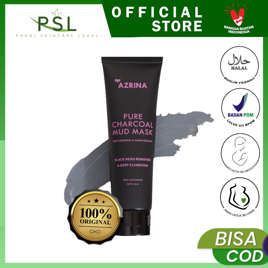 Jual PSL-AZRINA PURE CHARCOAL MUD MASK | Azrinabeauty | Shopee Indonesia