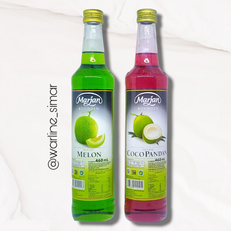 Jual Sirup Marjan Boudoin Coco Pandan 460ml / Sirup Marjan Boudoin ...