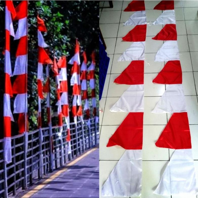 Jual Bendera Umbul Umbul Zigzag 5M Merah Putih | Shopee Indonesia