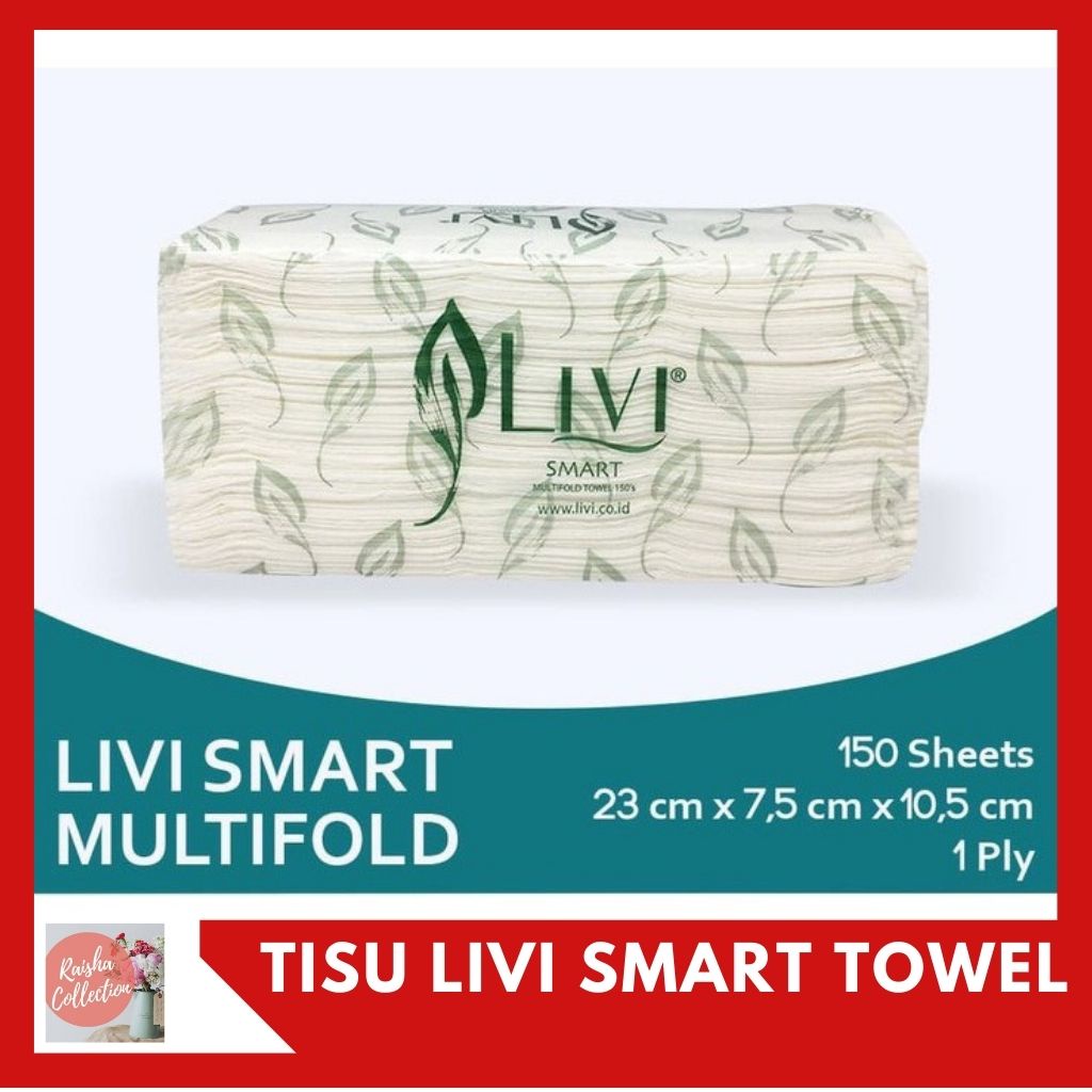 Jual RC TISSUE LIVI SMART TOWEL MULTIFOLD/TISSUE MINYAK 150 SHEETS ...