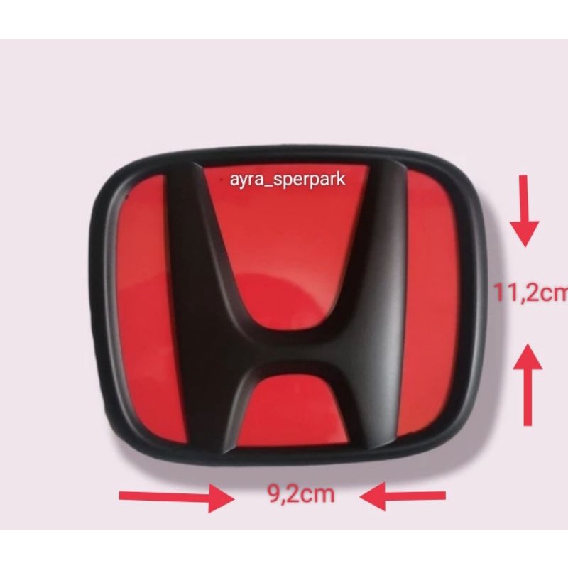 Jual LOGO H hitam doff begron merah bagasi dan depan HONDA NEW BRIO BRV ...
