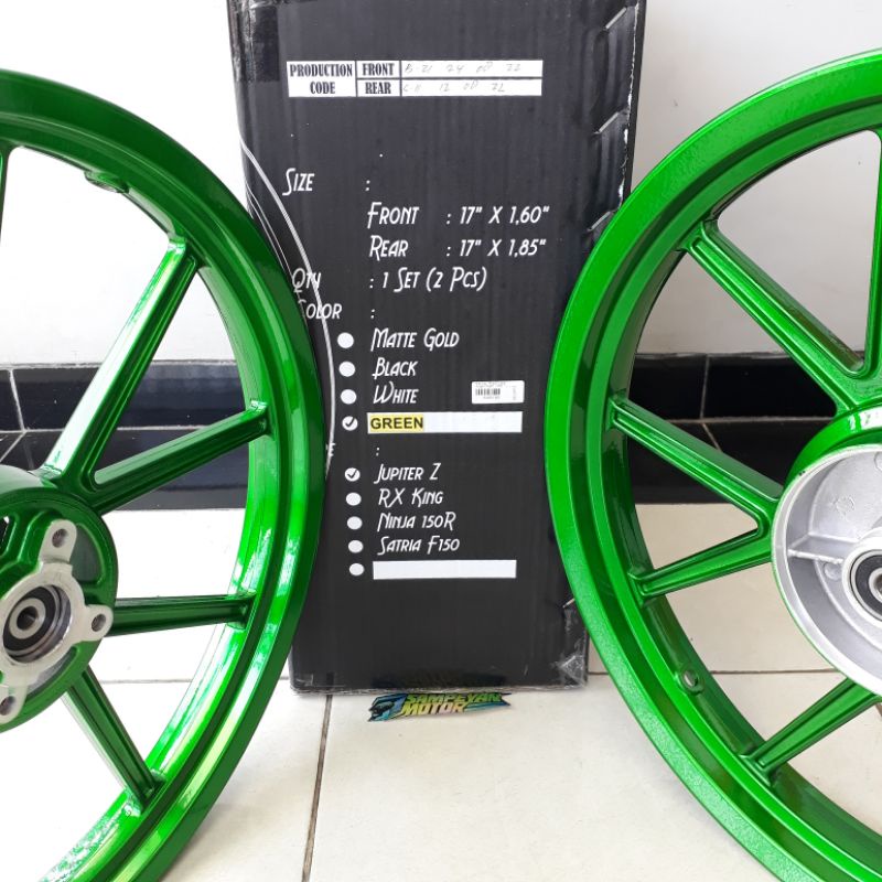 Jual Velg Racing Set Jupiter MX - Jupiter Z Power GP Wheel Drag 1 Biru ...