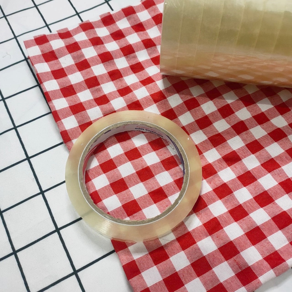 Jual Lakban OPP Tape Isolasi Bening 12mm x 72 Yard | Shopee Indonesia