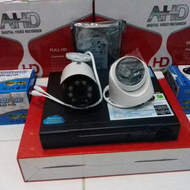 Jual PAKET CCTV 2560P 5MP 2 KAMERA CCTV DVR 4 CH CHANNEL XMEYE CAMERA ...