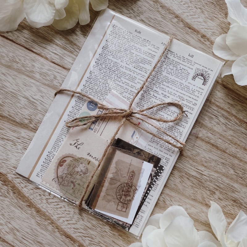 Jual Journal Kit 30++ pcs // Bujo Kit Vintage Journal Aesthetic DIY ...