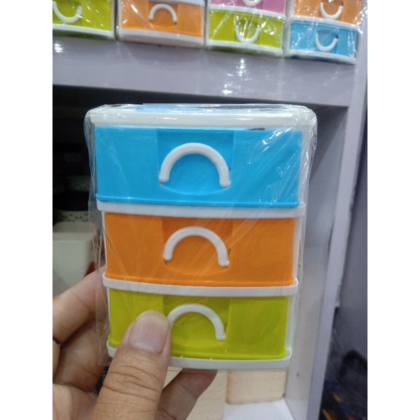 Jual Rak Plastik/Laci Mini/Ligo Mini Susun 3 dan 4 Warna Warni Murah ...