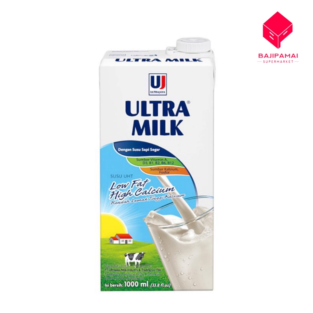 Jual ULTRA MILK LOW FAT PUTIH UHT 1 Liter | Shopee Indonesia