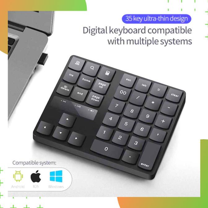 Jual keyboard numeric numpad keypad wireless keybord mini pc numerik ...