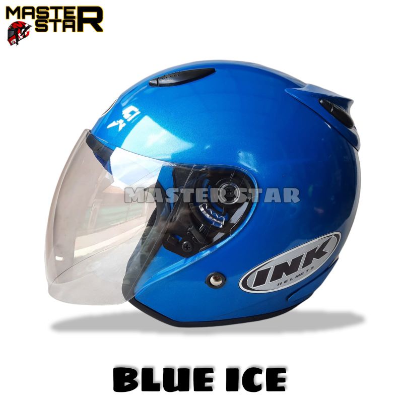 Jual Helm INK CENTRO BLUE ICE Biru SNI Hitam Doff Glossy Metalik Merah ...