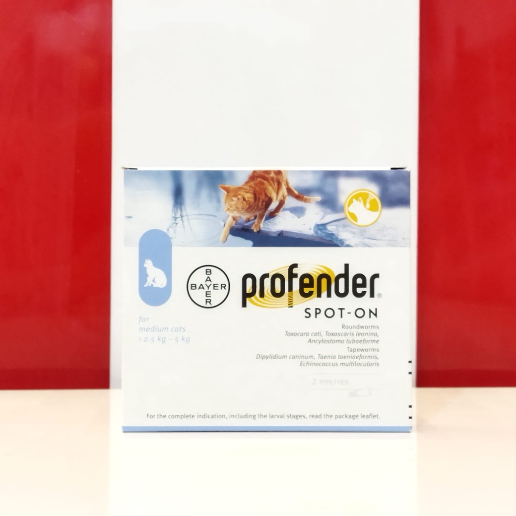 Jual Profender MEDIUM Cats 1 TUBE berat 2.5kg - 5kg obat cacing kucing | Shopee Indonesia