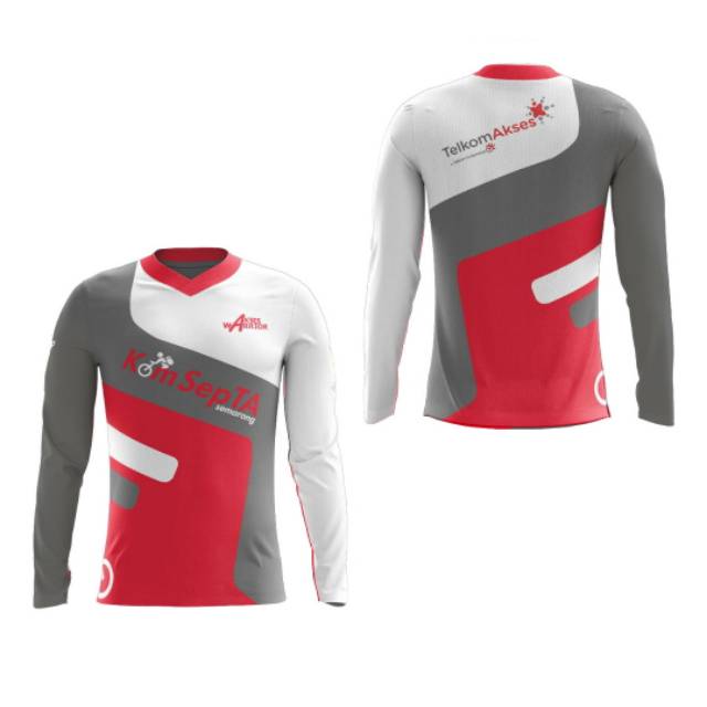 Jual Kaos Jersey SEPEDA TELKOM AKSES WARIOR Lengan panjang | Shopee ...
