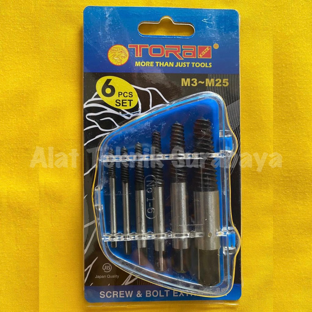 Jual TAP BALIK TORA SET 6 PCS M3-M25 SCREW & BOLT EXTRACTOR ALAT BUKA ...