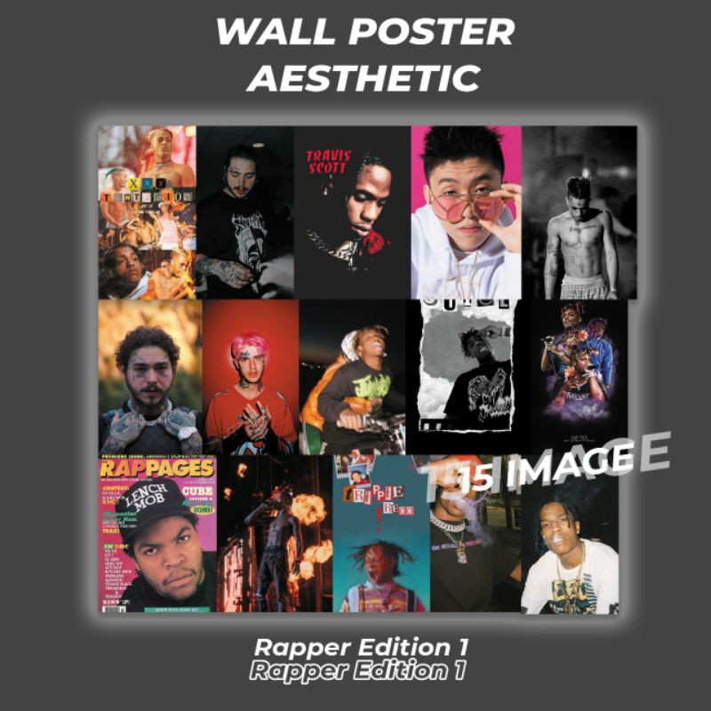 Jual (15 Pcs) POSTER AESTHETIC WALLPAPER RAPPER EDITION 1 | Shopee ...