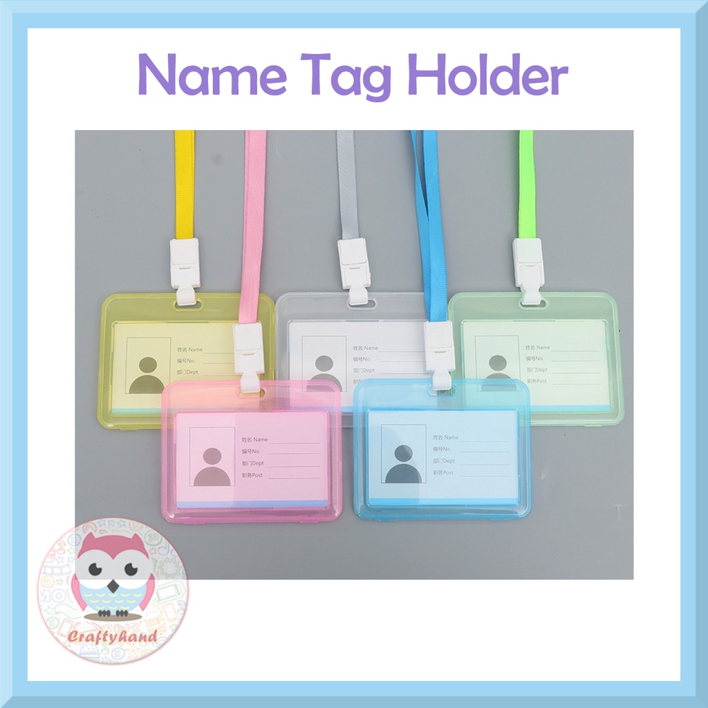 Jual NAMETAG HOLDER/Name Tag ID Card/GANTUNGAN TANDA PENGENAL/TEMPAT ...