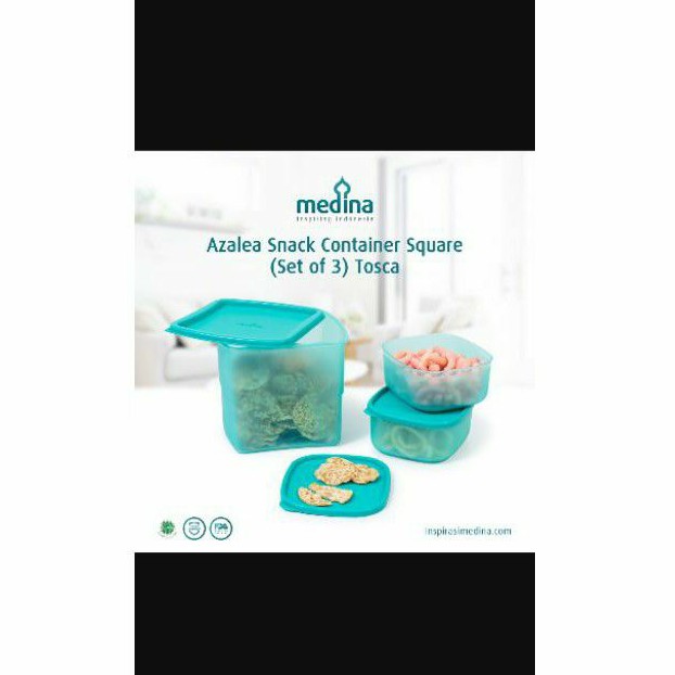 Jual AZALEA Snack container of 3 tosca toples makanan/toples snack ...