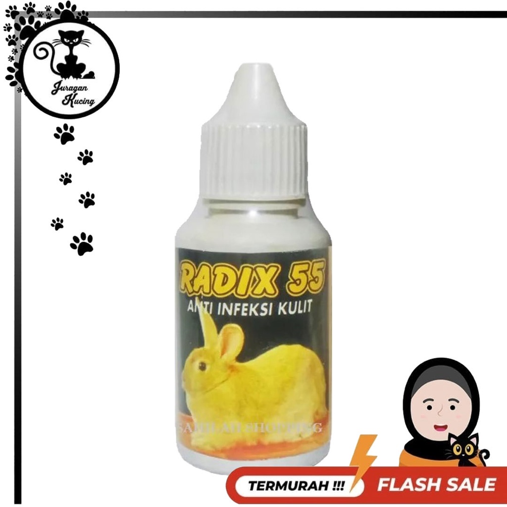 Jual RADIX 55 obat anti infeksi kulit jamur gatal scabies untuk kelinci ...