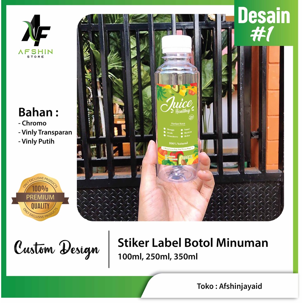 Jual Cetak Stiker Label Minuman Kemasan Botol Bisa Custom Desain Harga ...