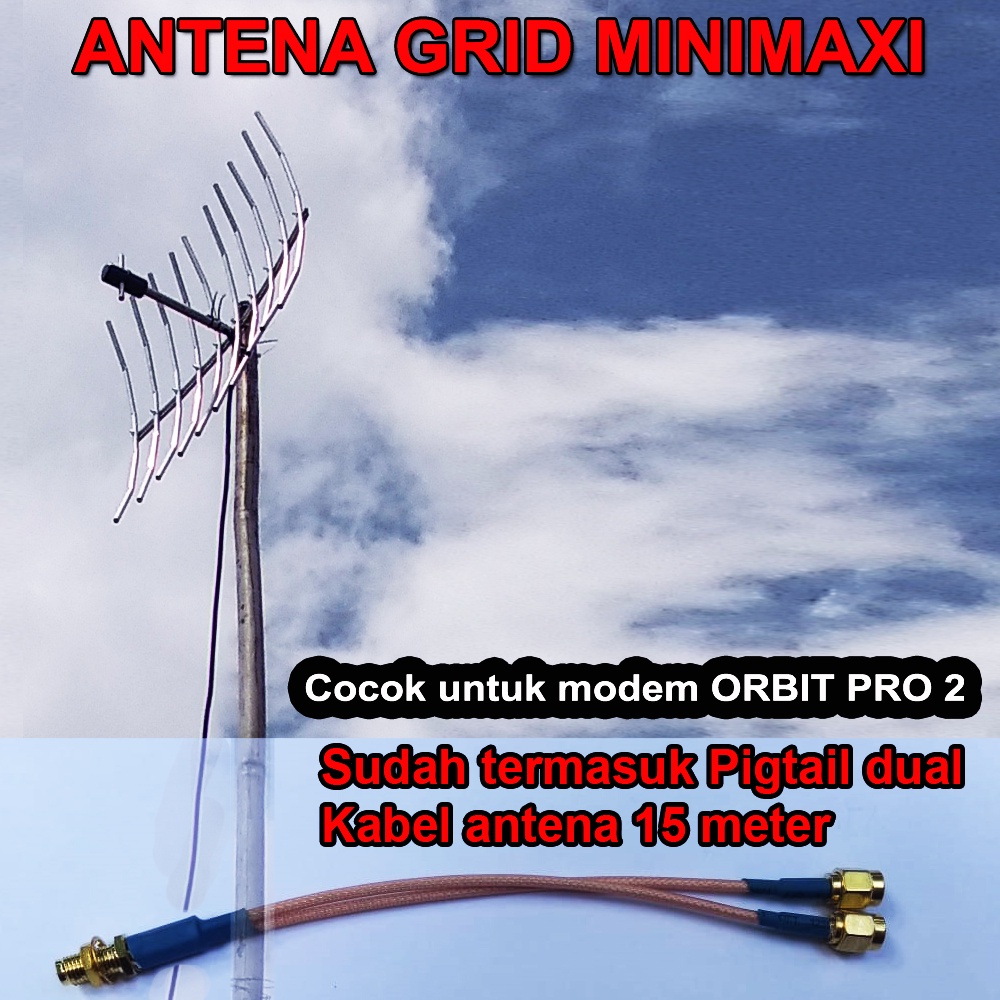 Jual Antena Penguat Sinyal Grid Modem Telkomsel Orbit Pro 2 | Shopee Indonesia