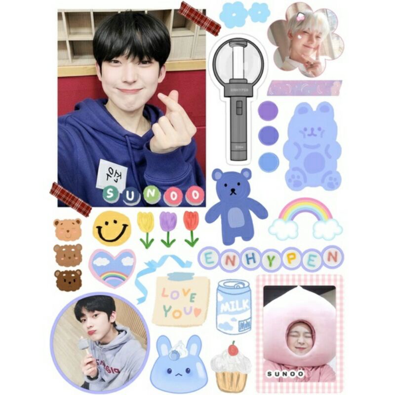 Jual Sticker Enhypen Cute Aesthetic Decoratif Anti Air Die Cut( sudah ...