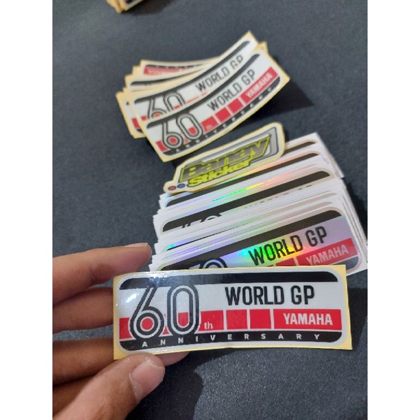 Jual STICKER 60TH ANNIVERSARY WORLD GP YAMAHA PRINCUT | Shopee Indonesia