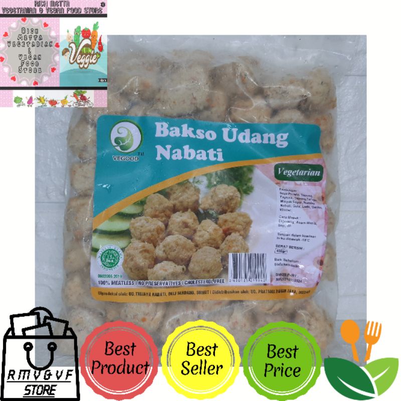 Jual Vegood Bakso Udang Nabati 450gr / Shrimp Ball / Baso Udang Nabati ...