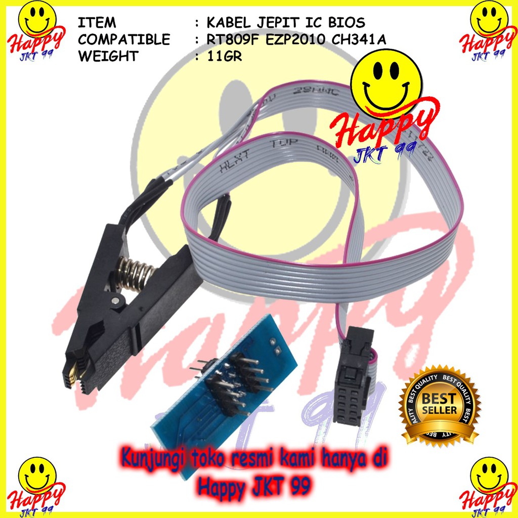 Jual [ HAPPY JKT 99 ] SOP8 SOIC8 FLASH CHIP IC TEST CLIP IC EPROM ...