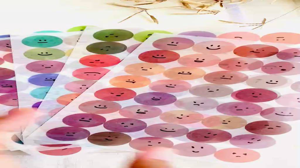 Jual Sticker dot emoji /sticker kertas untuk hias Scrapbook Journal ...