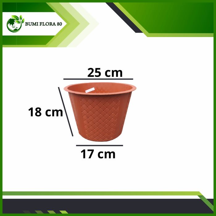 Jual pot anyam cjp 25/pot plastik/pot bunga | Shopee Indonesia