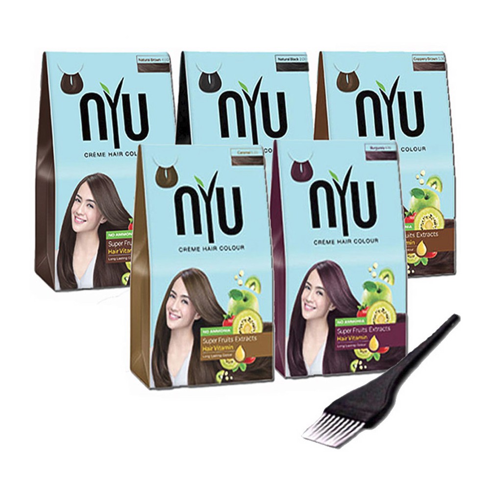 Jual NYU Creme Hair Color Box / NYU Henna Shampoo Hair Color / NYU ...