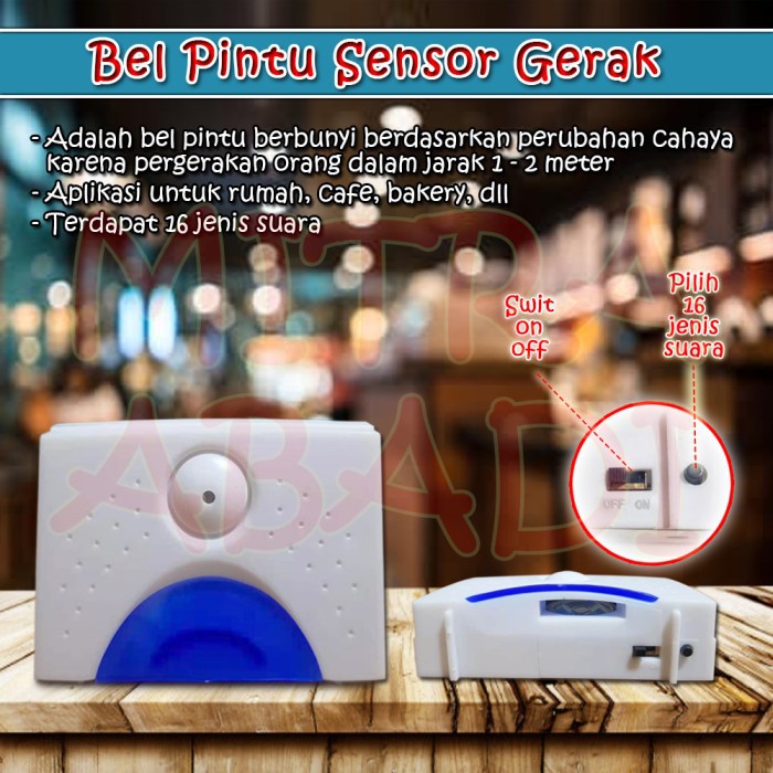 Jual Door Bell / Bell Pintu Sensor Gerak 80 DB ( NO TOUCHING ) | Shopee ...