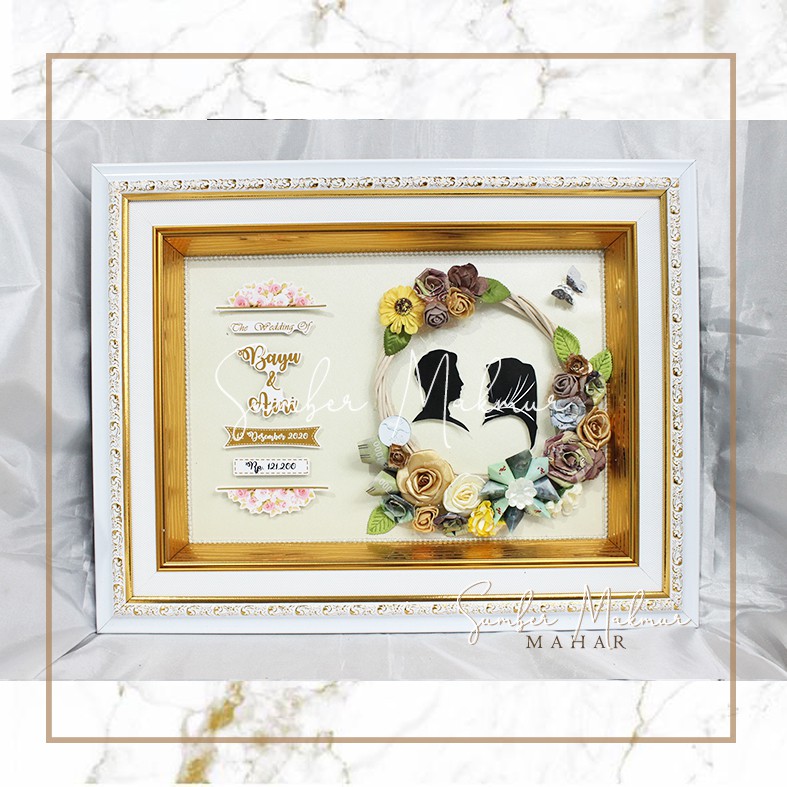 Jual READY TERMURAH!!!! Ukuran 35x45 Bingkai mahar pernikahan / Frame mahar rustic / Mahar Murah ...