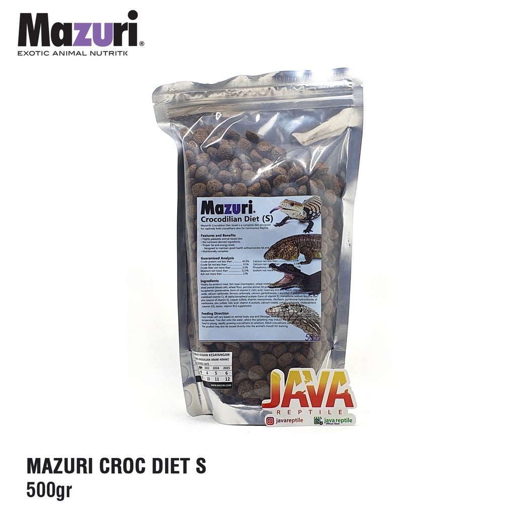 Jual Mazuri Crocodilian Diet 500gr makanan buaya Tegu kura snaping 500 ...