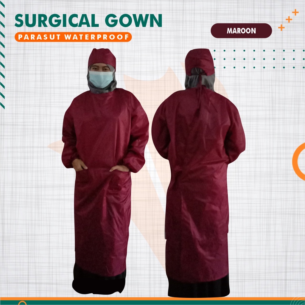 Jual APD Gown Surgical Parasut Waterproof baju bedah anti air bisa ...