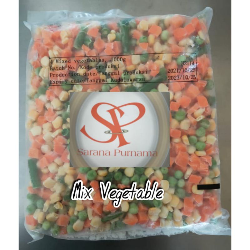Jual sayuran beku vegetables mix 4/frozen vegetables/vegetables 1kg ...