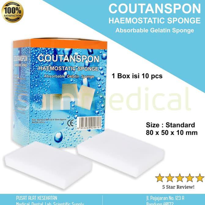Jual COUTANSPON ABSORBABLE GELATIN SPONGE 80 X 50 X 10 MM EXCLUSIVE ...