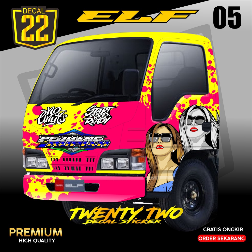 Jual STIKER DECAL ELF FULL KABIN TERMURAH FULLBODY KABIN KODE 05 Rgg ...