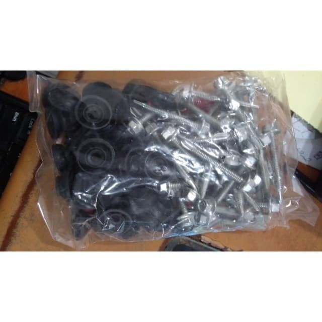 Jual Baut Roofing kanopi SolarTuff baut karet KAYU | Shopee Indonesia
