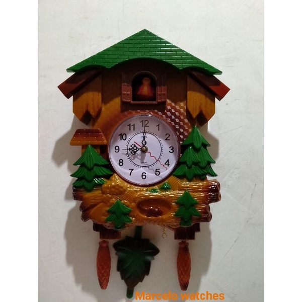 Jual jam dinding esa L-19 bandul bergoyang rumah burung bunyi bel dan ...