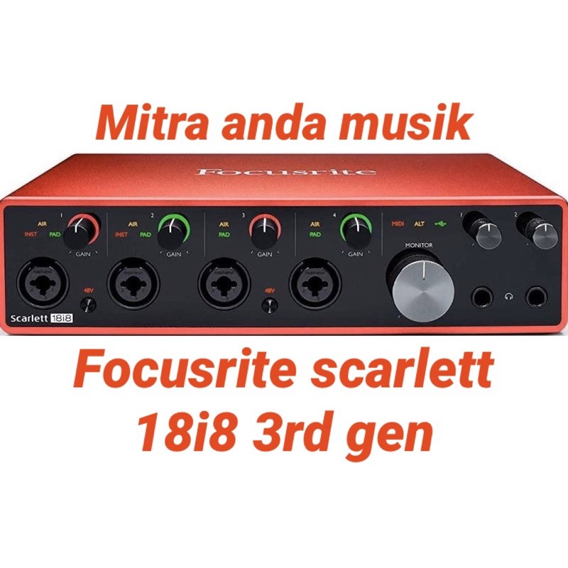 Jual focusrite scarlett 18i8 3rd gen usb audio interface soundcard ...