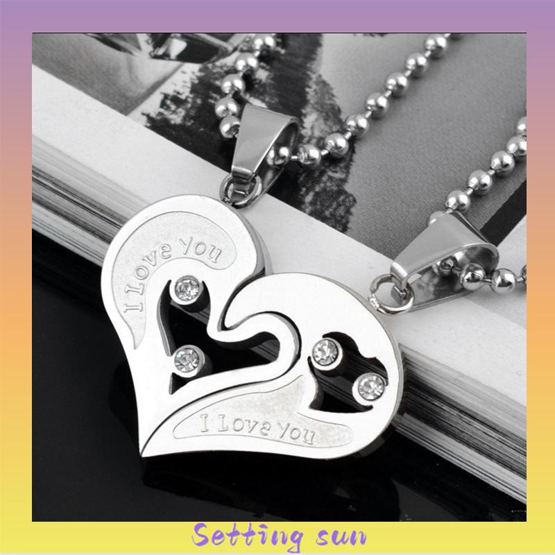 Jual Love Magnet Kalung Couple Pelukan Choker Liontin Necklace Pasangan ...