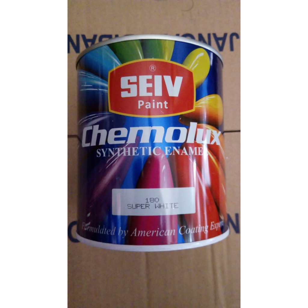 Jual Cat Seiv Chemolux putih dan hitam gloss cat minyak kayu besi seiv ...