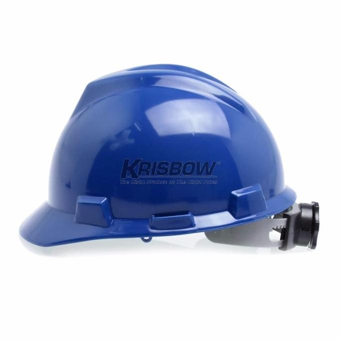Jual Helm Safety Biru Krisbow/Helmet Front Brim Blue/Helm Proyek ...
